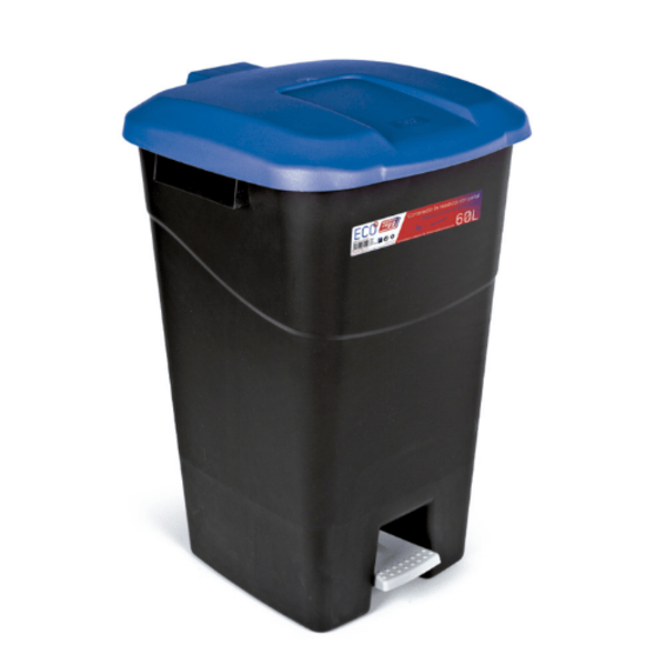 ZAFACON C/PEDAL NEGRO/TAPA AZUL 16 GAL. | Nido Group